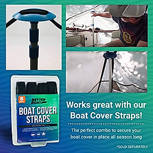 Boat Cover Support Poles 2 PK Support Systems - Two Adjustable Small to Large Posts Boat Cover Pole for Jon Boat Pontoon Boat Cover Aluminum Boat Tarps Bimini Tops Marine Grade