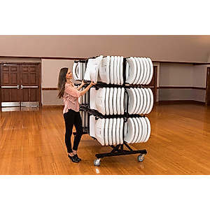 LIFETIME 80669 Upright Chair Storage Cart, Black