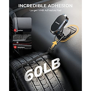 Anwas Magnetic Car Phone Holder Mount Alloy Folding Magnetic Car Phone Holder for Car Dashboard, 360° Adjustable Hands Free Car Phone Holder Mount Fit All iPhones, Samsung, etc