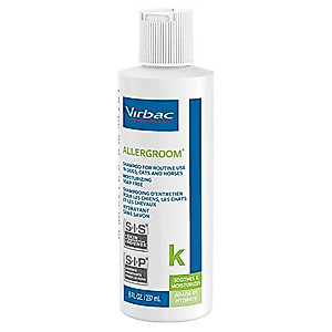 Virbac Allergroom Pet Shampoo For Dogs, Cats & Horses (8 oz) - For Normal or Dry Skin