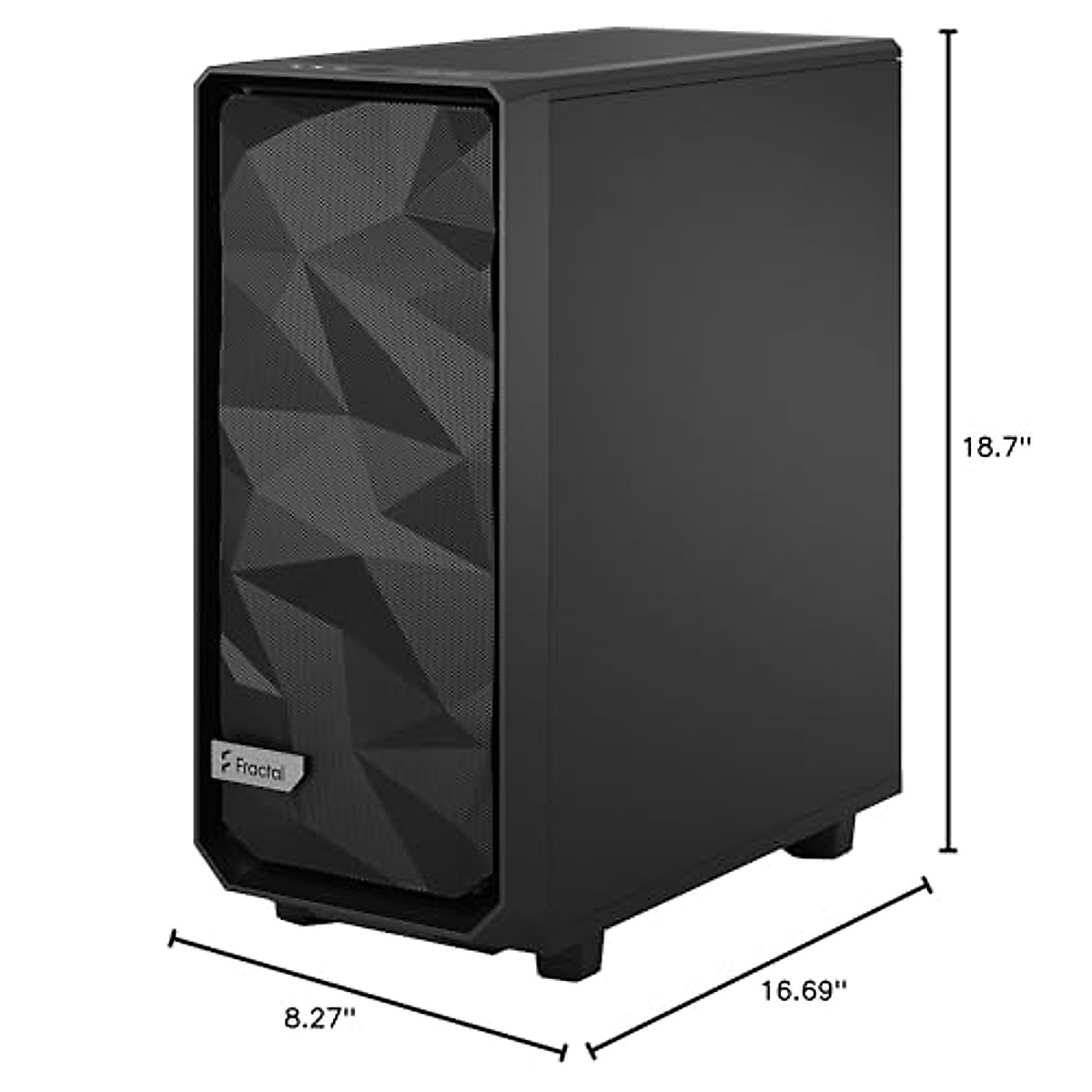 Fractal Design FD-C-MES2C-01 Meshify 2 Compact Black Solid ATX Mid Tower Computer Case (Black)