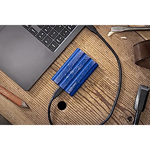 SAMSUNG T7 Shield 2TB, Portable SSD, up to 1050MB/s, USB 3.2 Gen2, Rugged, IP65 Rated, for Photographers, Content Creators and Gaming, External Solid State Drive (MU-PE2T0R/AM, 2022), Blue