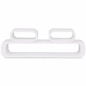 ZQQLVOO 3 White MDF Floating Wall Display Shelf Cubes Book/DVD Storage,Wall Mounted Display Shelf,Wall Mounted Floating Shelves,Wall Storage Shelves,Floating Book Shelves,Bookshelf