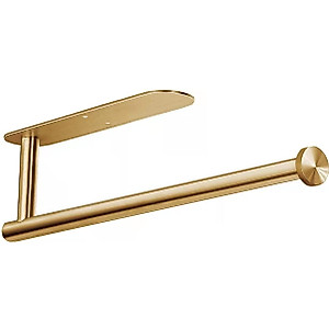 Paper Towel Holders,Paper Towels Rolls - for Kitchen,Paper Towels Bulk- Self-Adhesive Under Cabinet,Both Available in Adhesive and Screws,Stainless Steel Paper Towel Holder (Gold)