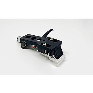 Cartridge and Stylus, needle and Black Headshell with mounting bolts for Pioneer PL50, PL518, PL512, PL530, PL630, PLA45D, PLA35, PL516, PL88FS, PL61, PL600, X1300, PL335, PL120, PL30, PL320