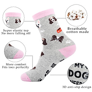 Golden Associate Dog Mom Gifts for Women, Puppy Themed Tumbler 20 oz Coffee Mug Cup and Funny Socks Set for Dog Mother Lovers Owners for Christmas (Rose gold)