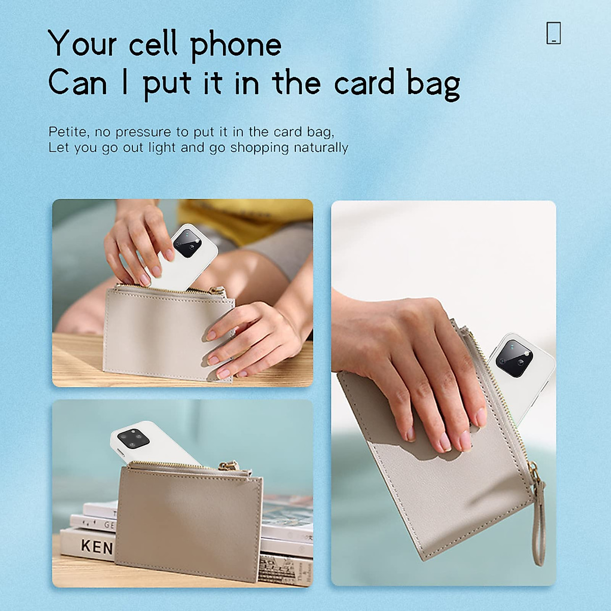 Unlocked Smartphone,Mini Smartphone,Portable Phone 2.5inch HD Touchscreen Lightweight Cell Phone,1GB RAM 8GB ROM Mini Smartphone for Students(Pearl White)