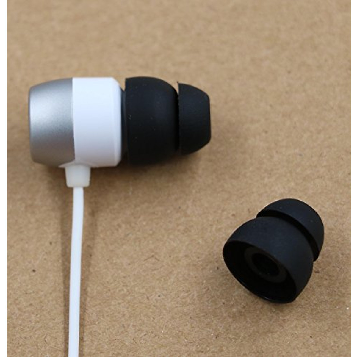 ALXCD Eartip for LG HBS Series Wireless Earphone, SML & Double Flange Silicone Replacement Earbud Gel Tip, Fit for LG HBS-750 770 800 810 900 910 Tone Pro Ultra Plus Infinim [4 Pair] (Black)