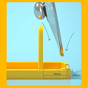 Pot Lid Holder Foldable Plastic Kitchen Accessories Organizer Storage for Stove Top Stand Spoon Rest(Yellow)