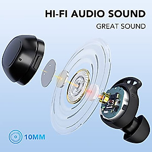 FAMOO Wireless Earbuds, Bluetooth 5.3 Headphones with LED Display, 42H Playtime, Mini Bluetooth Earbuds and Dual Mic with Deep Bass, IPX8 Waterproof Ear Buds for Running Sport Gym Workout