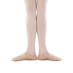 Bloch Unisex-Adult Dance Women's Synchrony Split Sole Stretch Canvas Ballet Slipper/Shoe, Pink, 2 Narrow