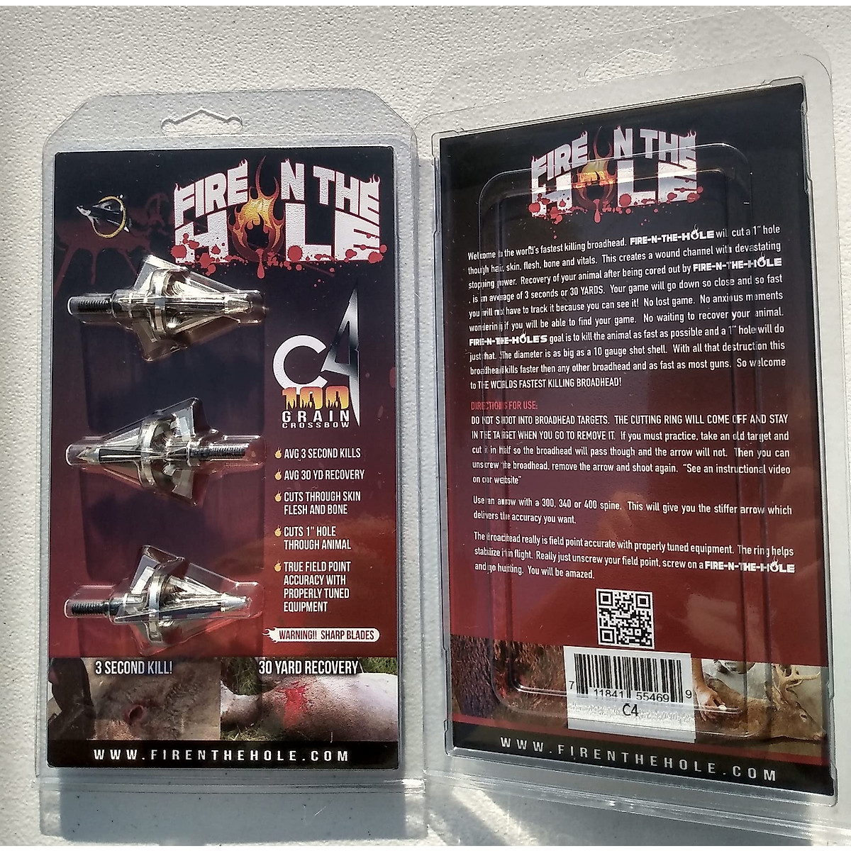 Fire-N-The-Hole Ring Crossbow Broadhead 100 Grain 3 Pack