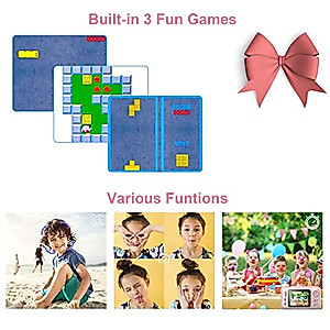 Andoer 1080P Kids Digital Camera Mini Video Camera for Kids 40MP 2.4 Inch IPS Screen 180° Rotatable Lens Built-in Battery Cute Photo Frames Fun Games with Neck Strap Mini Desktop 32GB Memory Card