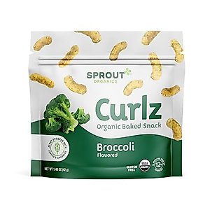 Sprout Organic Curlz Toddler Snacks, Broccoli, 1.48 Oz