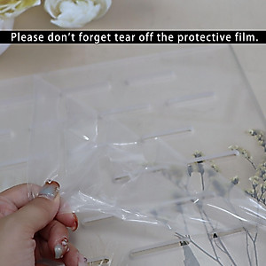 PIAOLGYI Shelf with Holes for IKEA Detolf,Replacement Shelf for IKEA Detolf, Acrylic Rectangle Extra Shelves Accessories Compatible with IKEA Detolf Glass Cabinet,11" x 15" (7mm)(2)