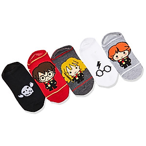 Harry Potter Unisex Kids 5 Pack No Show Socks