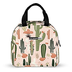 LUCYSMARSHOP Freezable Lunch Bag Lunch Box Bag for Kid,Cooler Bag for Girl Boy Women Teenager and Men, Lunch Bag Box for School Work, Beach,Green,Pink Colorful,Kid Gift Idea (Pink Lunch Box)