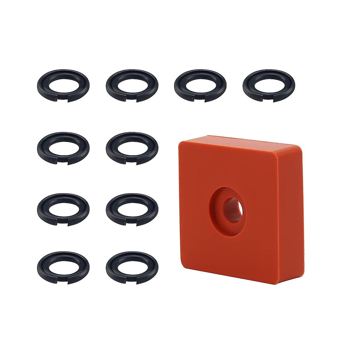 RURBRIN (10 Sets) 1/2" Impact Wrench Retaining Rings with O-Ring, Compatible with Electric/Pneumatic Wrench, Including Retainer Ring Anvil Install Tool