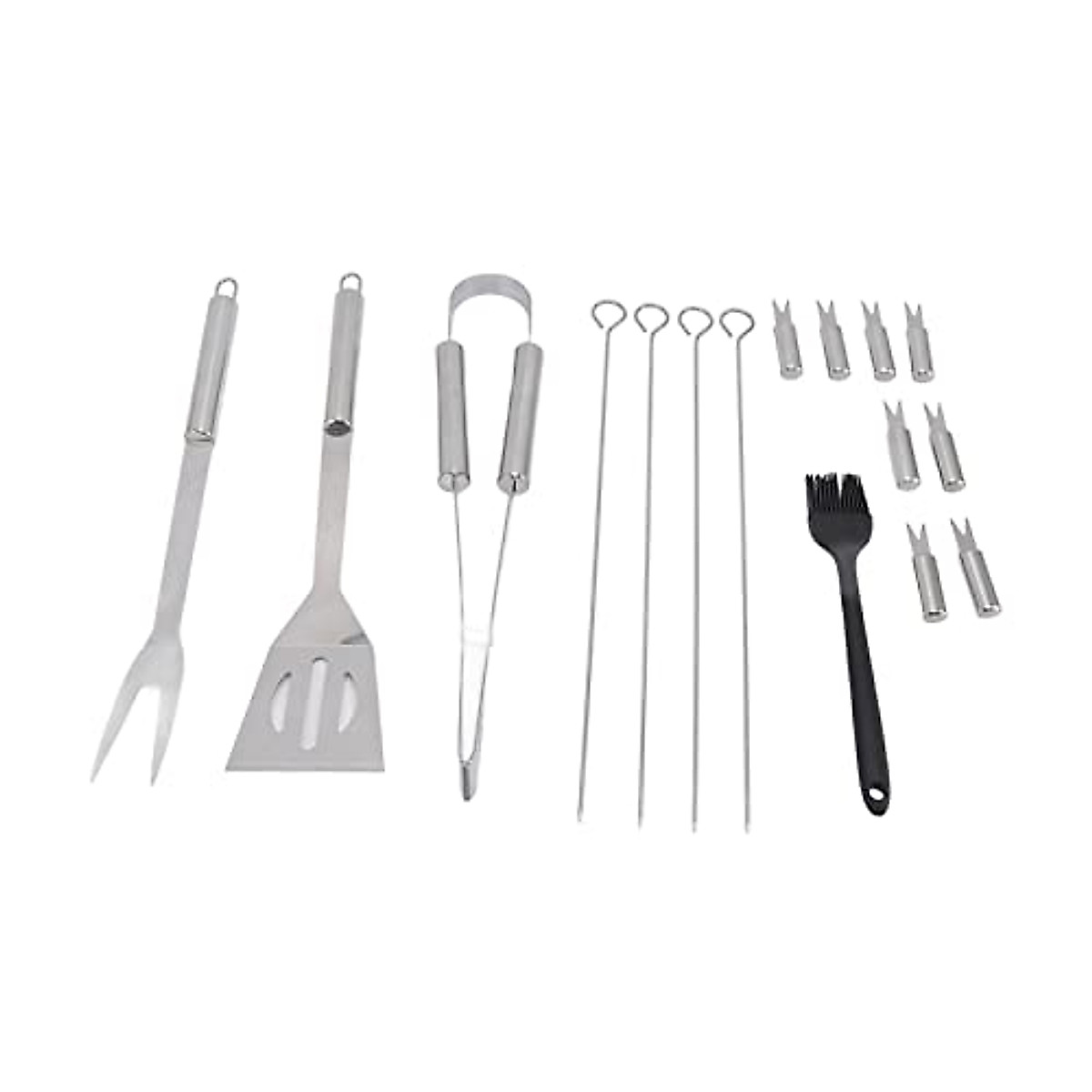 Household Garden Products 16pcs Stainless Steel BBQ Set Outdoor Portable Grilling Tools Set for Family Gatherings Outdoor Activities