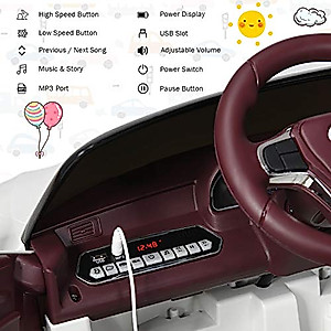 Costzon Ride on Car, Licensed Lexus LC500, 12V Battery Powered Car w/Remote Control, 3 Speed, LED Lights, Horn, MP3&USB, Slow Start, Spring Suspension, Electric Vehicle for Boys& Girls (White)