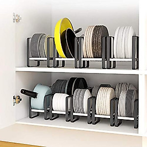 MZC Kitchen Cabinet Storage Shelves Plates Dishes Chopping Board Storage Rack Bowl Cup Holder Multifunction Kitchen Closet Organizer (L)