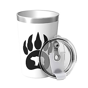 12oz Tumbler Native America Bear Claw Stainless Steel Cup With Straw And Lid Spill Proof Bulk Double Wall Vacuum Reusable Water Tumblers For Cold Hot Drink
