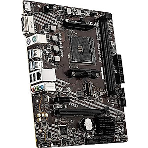 MSI A520M-A PRO Gaming Motherboard (AMD AM4, DDR4, PCIe 3.0, SATA 6Gb/s, M.2, USB 3.2 Gen 1, DVI/HDMI, Micro-ATX)