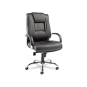 Alera ALERV44LS10C Alera Ravino Big & Tall Series High-Back Swivel/tilt Leather Chair, Black