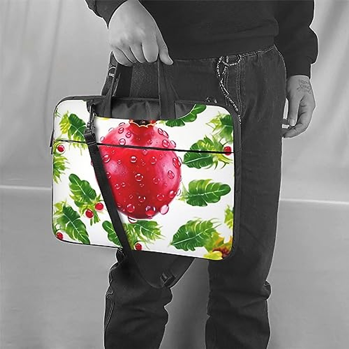 Red fruit Laptop Bag Men Women Computer Bag 15.6in Shoulder Messenger Bag Briefcase Business Work Bags Purse