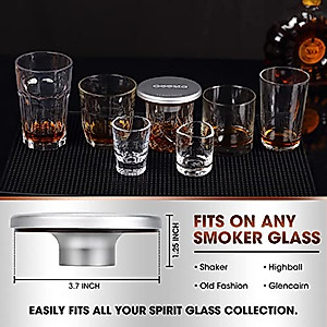 Premium Cocktail Smoker Kit for Whiskey, Bourbon and Old Fashioned Drinks, Smoke Top Whiskey Smoker Kit with 4 Wood Chips, Perfect Whiskey Bourbon Gifts for Men