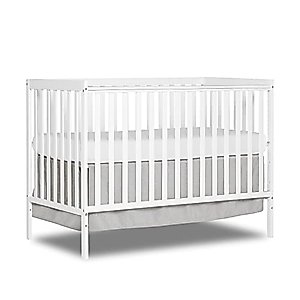 Dream On Me Synergy 5-In-1 Convertible Crib In White, Greenguard Gold Certified