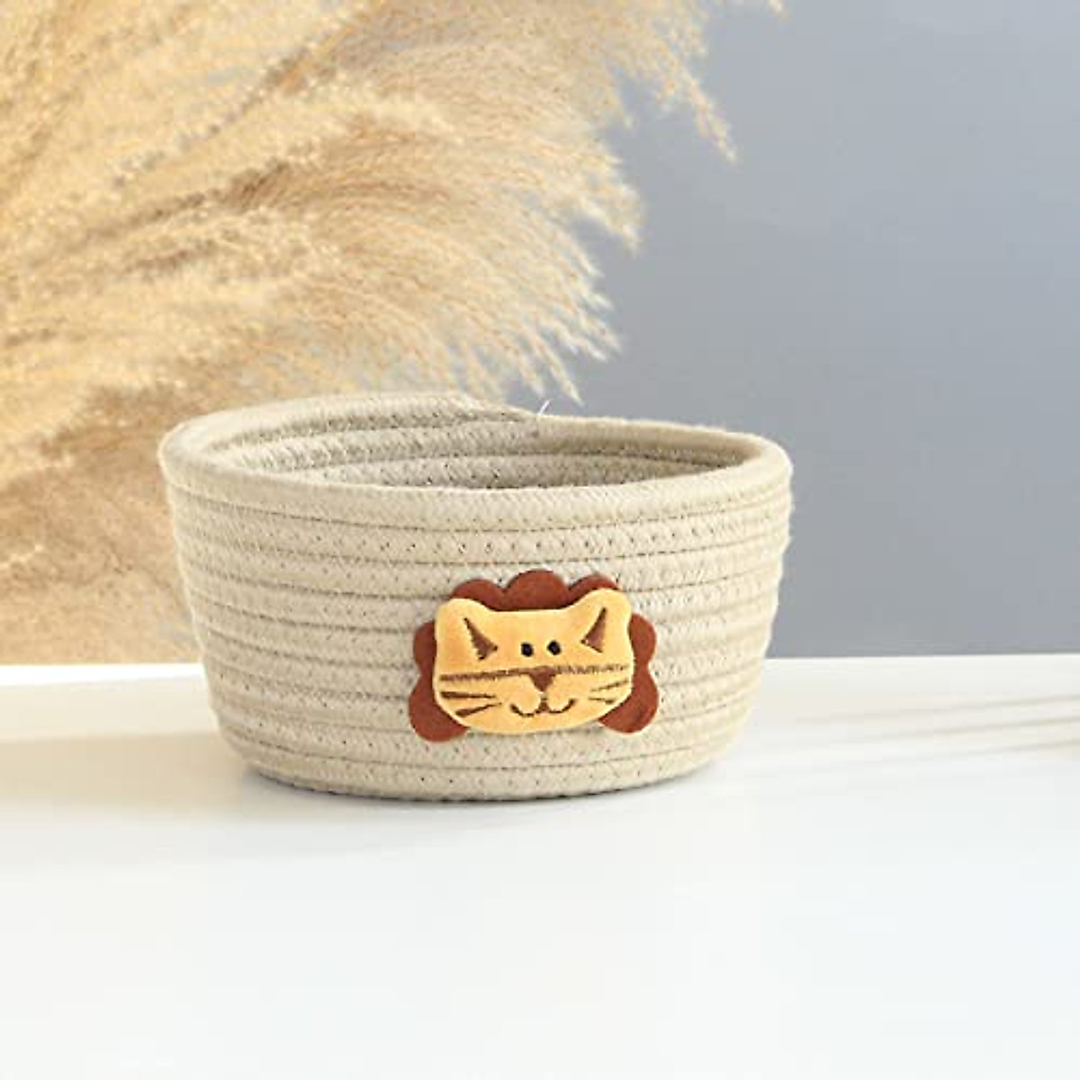 Storage Basket, Storage Baskets Ornamental Animal Featured Nordic Style Animals Hand Woven Storage Basket for Sundries Storage Tray Ornamental