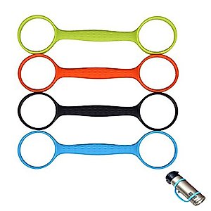 Windspeed Water Bottle Carrier Grip for Outdoor,Soft Band Holder Strap Makes Any Bottle Handheld,Water Bottle Bands for Bike, Gym or Jogging 4 Pack