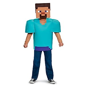 Steve Classic Minecraft Costume, Multicolor, Medium (7-8)