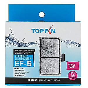 Top Fin EF-S Element Filter Cartridge Value Pack 12 Month Supply 2.1 in X 3.7 in