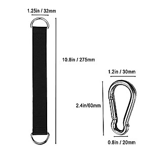 2 PCS Tree Swing Straps Tree Swing Hanging Kit,Heavy Duty Fitness Pull Up Hanging Straps Perfect for Tree Swing Seat,Hammock,Plank,Hammock,Cable Machine Attachment for Gym