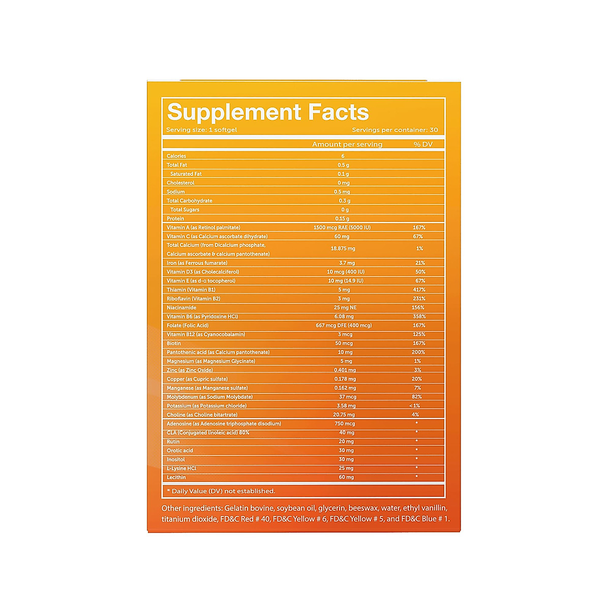 Vivioptal Multi 30 Softgels - Multivitamin & Multimineral Supplement - Lipotropic Substances & Trace Elements