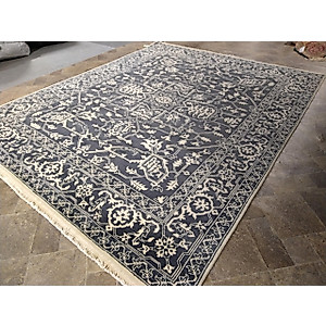 8' x 10' Gray New OUSHAK Rug Handmade Wool Capret#75795