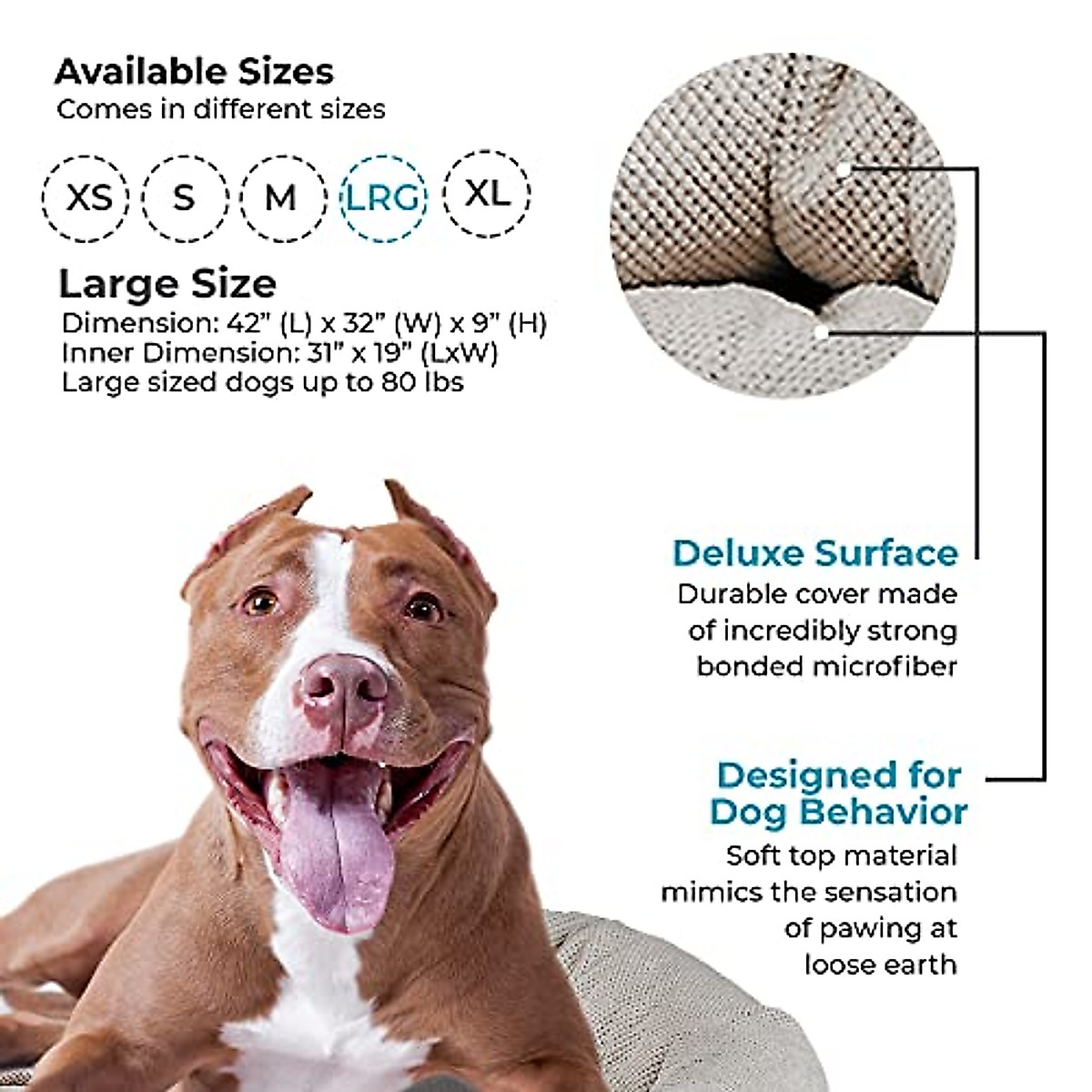 Bowsers Aspen Chenille Donut Bed for Dogs - Calming Dog Bed with Removable Tufted Cushion and Overstuffed Bolster Ring - with High Memory Polyester Fiber and Upholstery Grade Fabric - Large