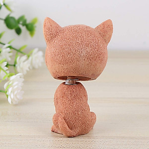 Amosfun Dashboard Nodding Heads Bobble Head Shiba Inu Dog Car Dash Puppy Simulation for Car Vehicle Cake Decoration Decor Home Decorative