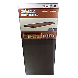 UNIWARE FS40001 Wood Floating Wall Shelf, Walnut