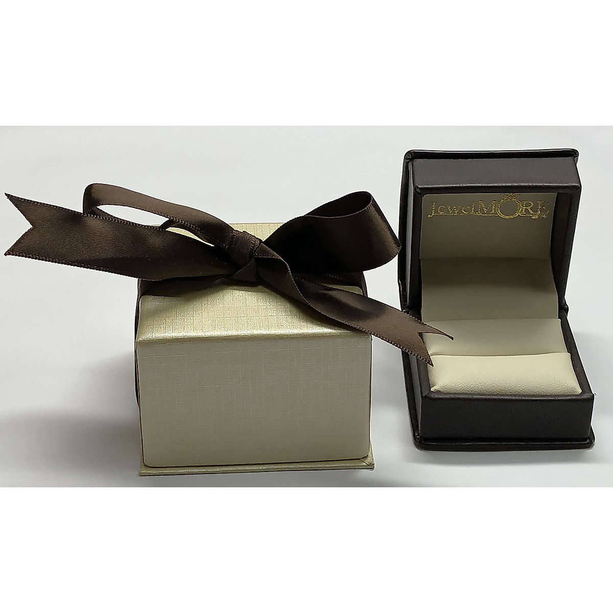 JewelMore 1/2 Carat Halo Daimond Engagement Bridal Ring Set 14K Solid Rose Gold (I-J/I2-I3) (8)