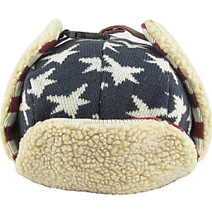 KBW-617 NAV-RED Stars and Stripes America Flag Aviator Trapper hat Trooper Ear Flaps Ushanka Eskimo Warm Winter Cold