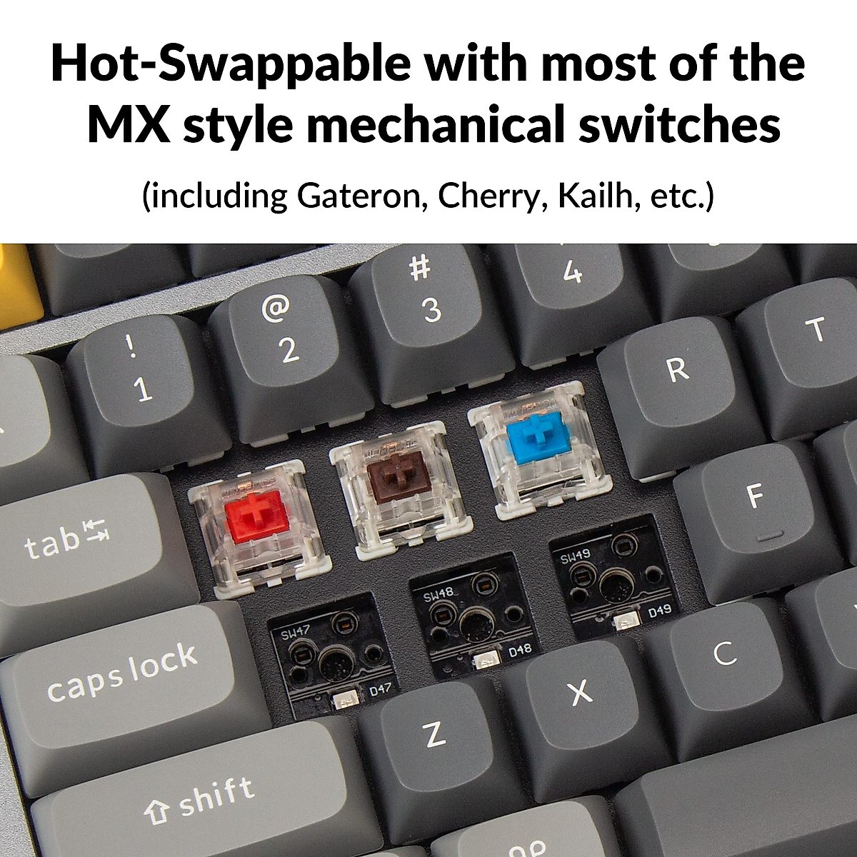 Keychron Q5 96% Layout Wired Custom Mechanical Keyboard, Hot-Swappable Gateron G Pro Red Switch, QMK/VIA Programmable Macro, Full Aluminum, RGB Backlight, Double Gasket for Linux Mac Windows - Grey