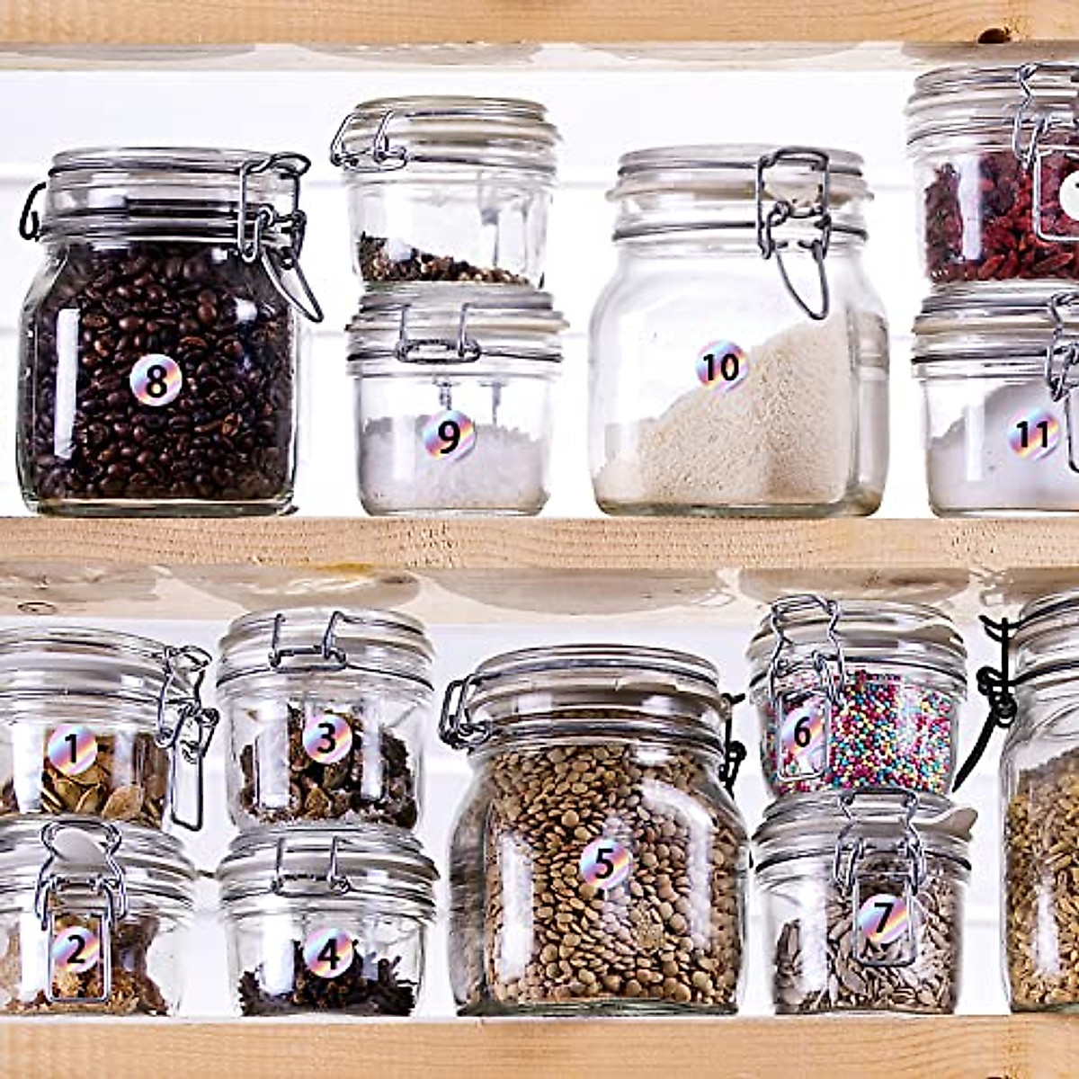 Thinp 15 Sheets Glitter Number Stickers 1 to 300 Consecutive Number Stickers Self Adhesive Round Number Stickers Labels for Inventory Storage Organizing DIY Scrapbooks Greeting Cards Arts Craft