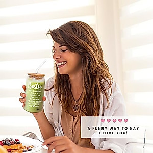 Friendship Gifts for Women Friends - Gifts for Friends Female, Gifts for Best Friends Women, Bestie Gifts for Women, Friend Gifts, BFF Gifts - Best Friend Birthday Gifts - Friendship Gifts - Can Glass