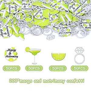 Wonmelody Margs and Matrimony Bachelorette Confetti Decor Margarita Table Confetti Decor Margarita Bachelorette Party Decor Mexican Bachelorette Party Favors for Mardi Gras Fiesta Bridal Shower