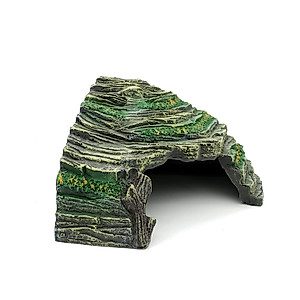 JIHAQUA Terrarium Decor Reptile Hide Reptile Hides and Caves Aquarium Tank Accessories Decorations,Medium