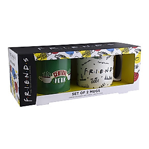 FRIENDS TV Show Mug Set, Pack of 2 Ceramic Mugs, Officially Licensed Merchandise,300 milliliters