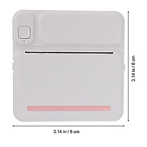 STOBOK 1 Set Thermal Label Printer Pocket Thermal Shipping Label Printer for Shipping Packages Postage Home Small Business Pink